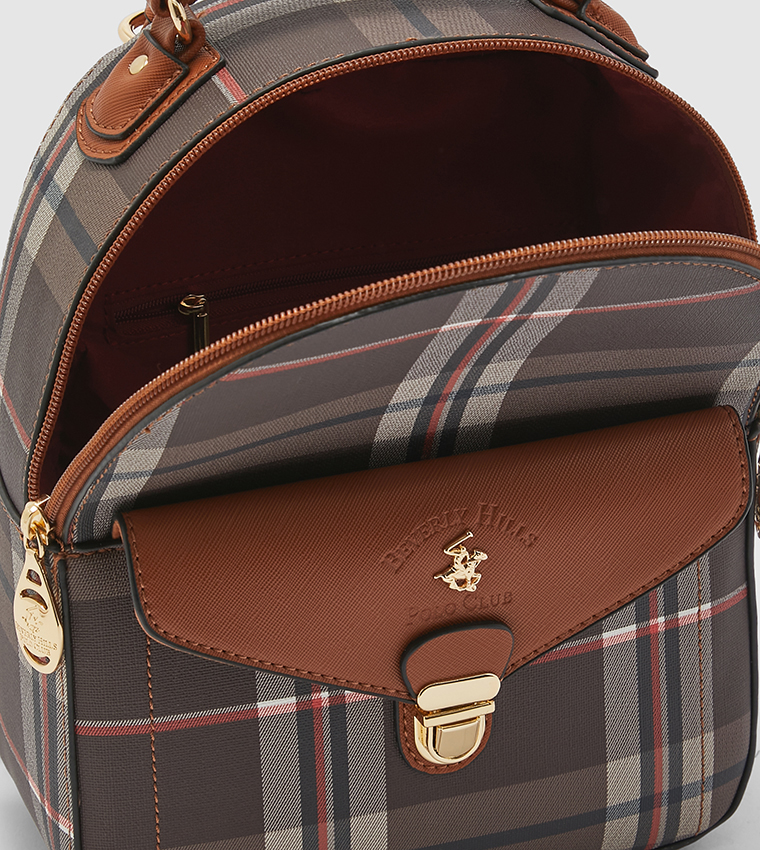Buy Beverly Hills Polo Club Backpack Brown In Brown | 6thStreet Qatar