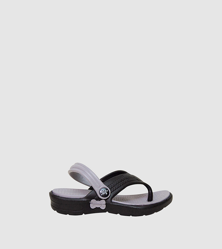 Buy SOK Color Block Slingback Flip Flops In Black | 6thStreet Saudi Arabia