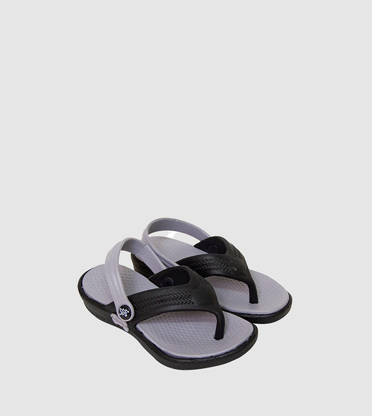 Buy SOK Color Block Slingback Flip Flops In Black | 6thStreet Saudi Arabia
