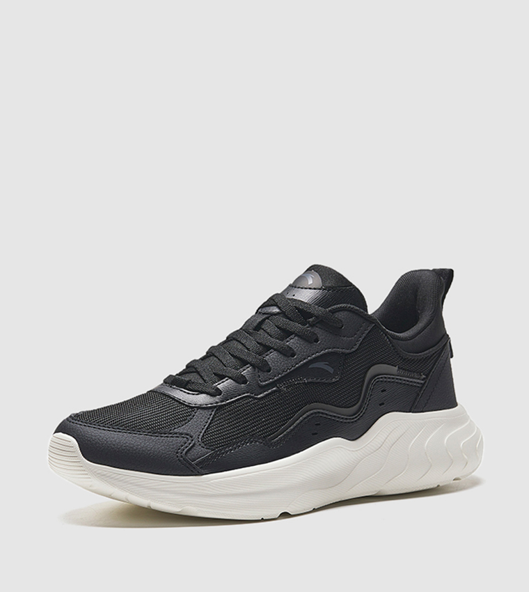 Buy Anta Mesh Lace Up Casual Shoes In Black | 6thStreet Saudi Arabia