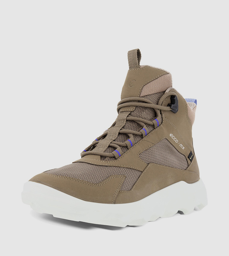 Buy ECCO MX Mid Top Lace Up Shoes In Beige | 6thStreet UAE