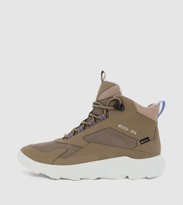 Buy ECCO MX Mid Top Lace Up Shoes In Beige | 6thStreet UAE