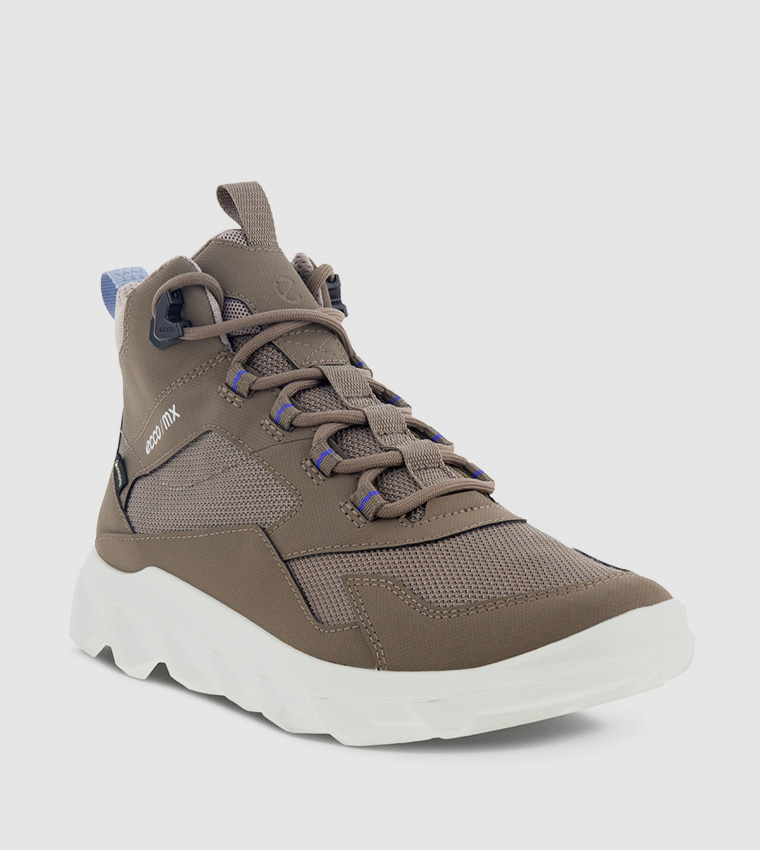 Buy ECCO MX Mid Top Lace Up Shoes In Beige | 6thStreet UAE