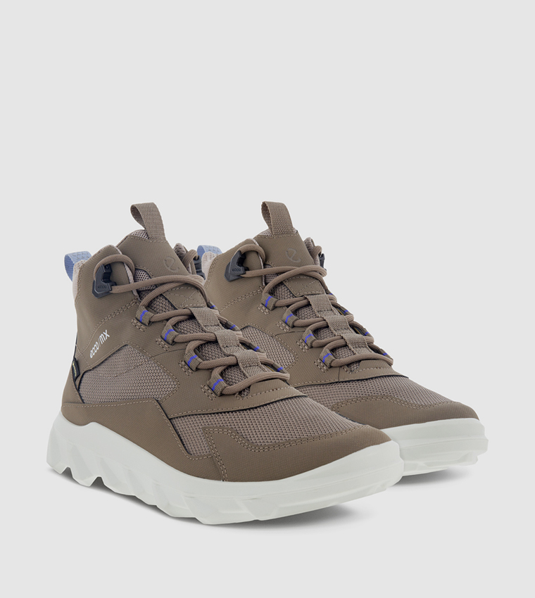 Buy ECCO MX Mid Top Lace Up Shoes In Beige | 6thStreet UAE