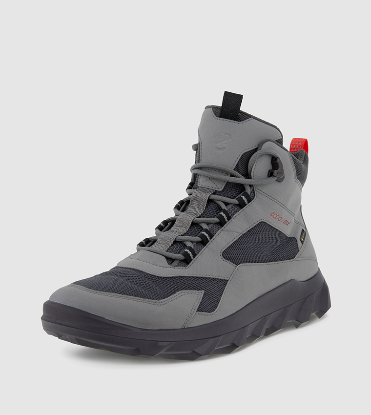 Buy ECCO Mx Gtx Tex Mid Top Sneakers In Grey | 6thStreet UAE