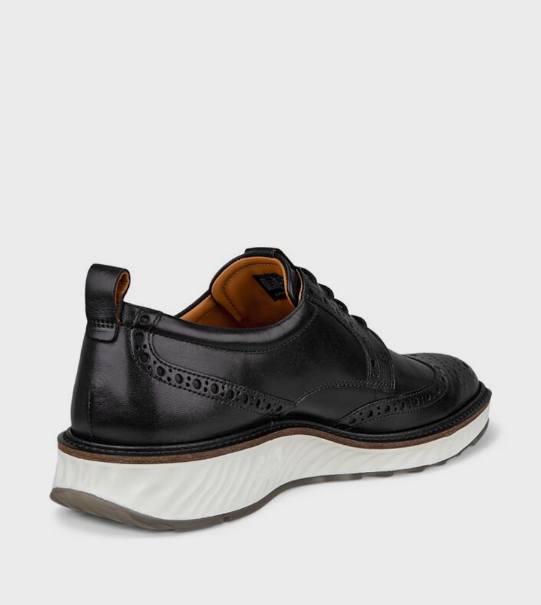 Buy ECCO ST.1 HYBRID Perforated Brogues In Black | 6thStreet Kuwait