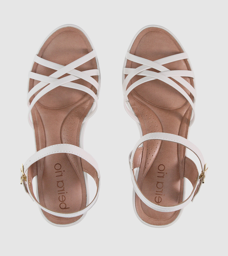 Buy Beira Rio REBECCA Ankle Strap Wedge Sandals In Cream | 6thStreet Qatar