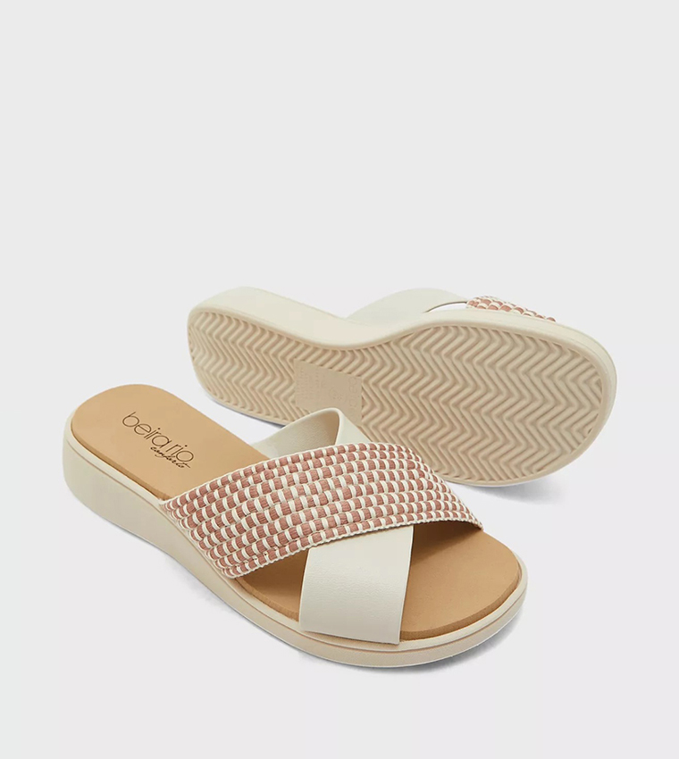 Buy Beira Rio Morayah Round Open Toe Flatform Sandals In Pink ...