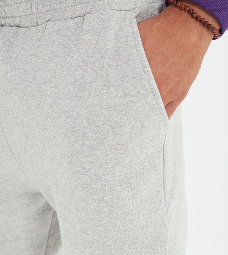 Buy Trendyol Regular Fit Sweatpants In Light Grey | 6thStreet Kuwait