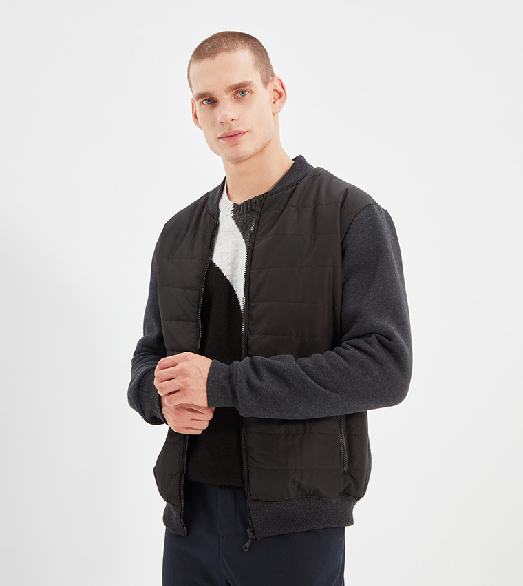 Buy Trendyol Regular Fit Basic Jacket In Black | 6thStreet Qatar