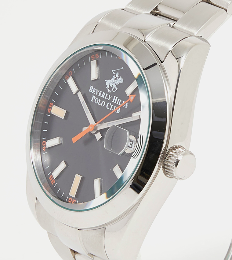 Buy Beverly Hills Polo Club Stainless Steel Analog Watch In Black ...