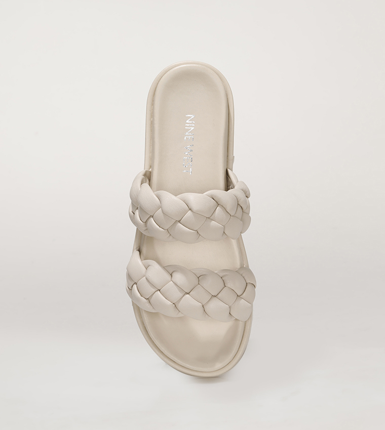 Buy Nine West Kimberly Slippers Beige In Beige | 6thStreet Qatar