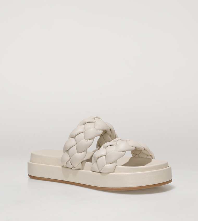 Buy Nine West Kimberly Slippers Beige In Beige | 6thStreet Saudi Arabia