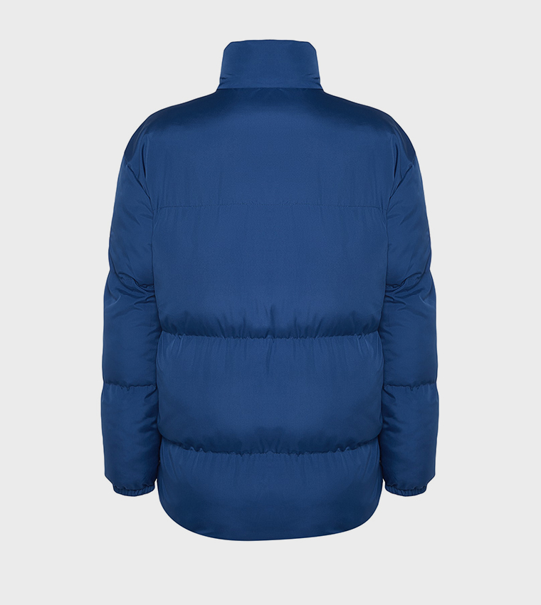 Buy Trendyol Oversized High Neck Puffer Jacket In Navy | 6thStreet ...