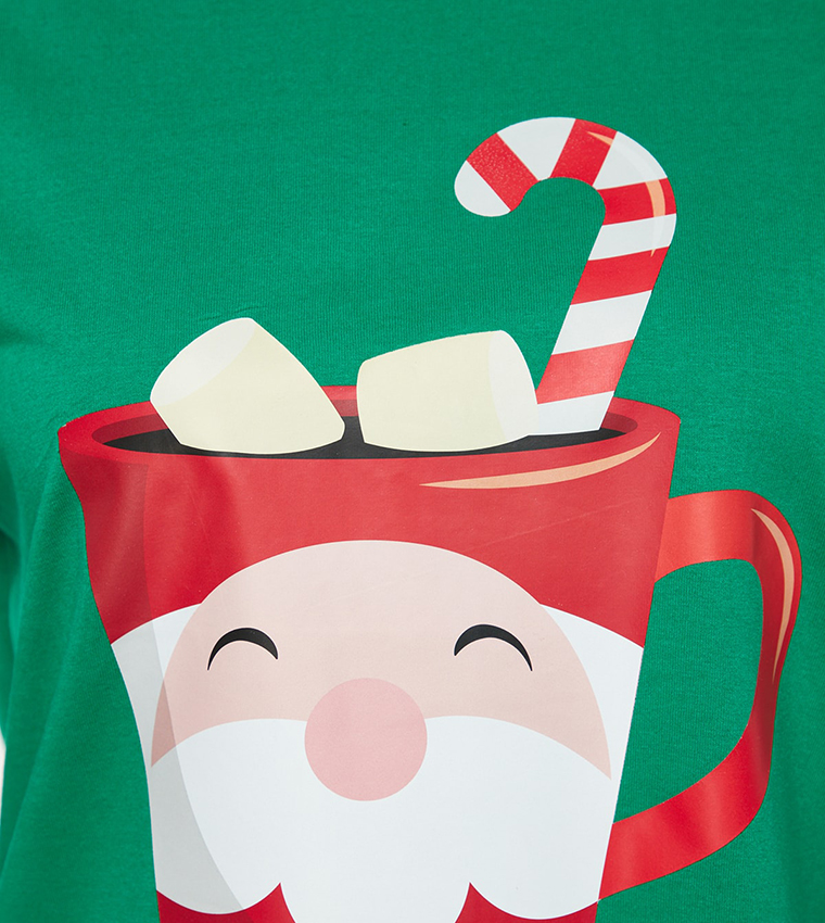 Buy Trendyol Christmas Theme Pajama Set In Multiple Colors | 6thStreet UAE