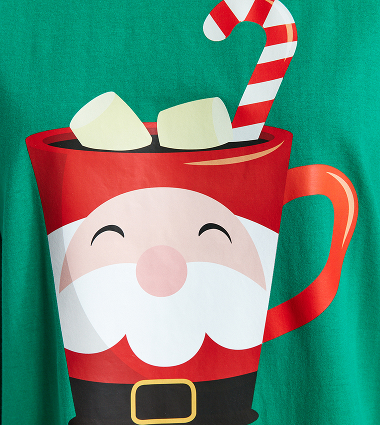 Buy Trendyol Christmas Theme Pajama Set In Multiple Colors | 6thStreet UAE