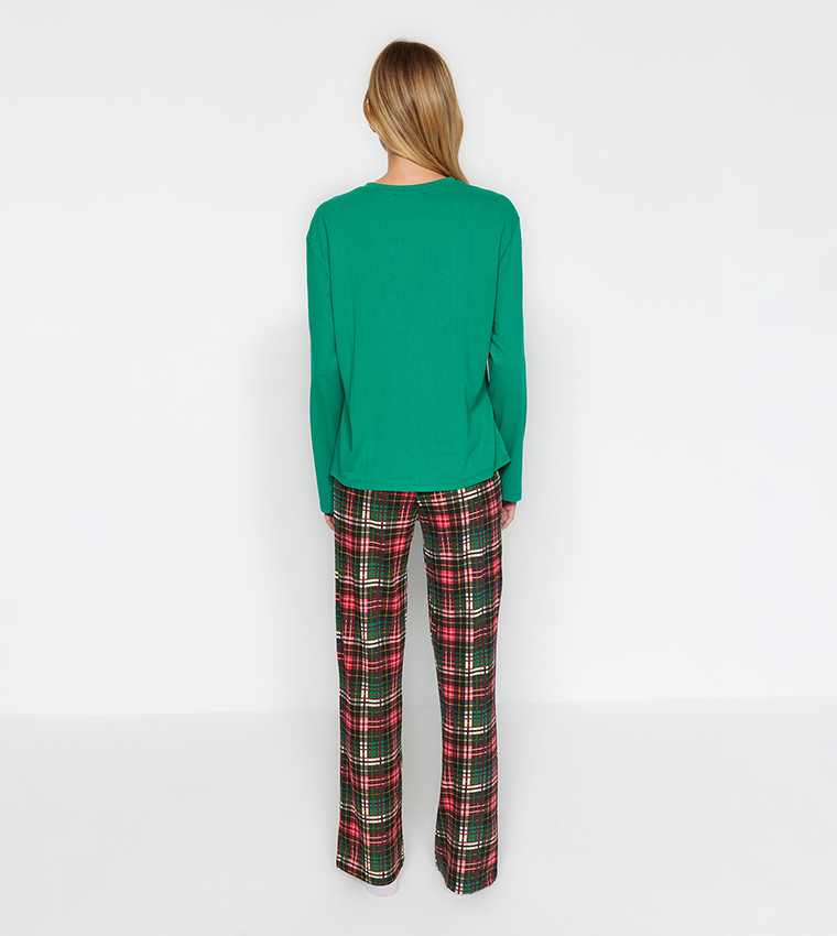 Buy Trendyol Christmas Theme Pajama Set In Multiple Colors | 6thStreet UAE