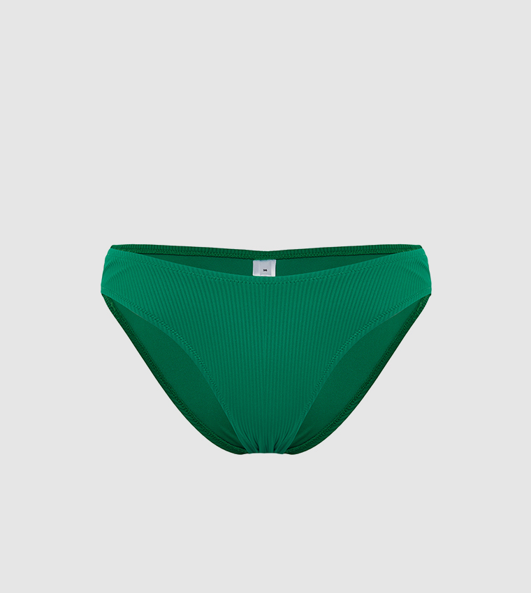 Buy Trendyol Ribbed Bikini Bottom In Green | 6thStreet Kuwait