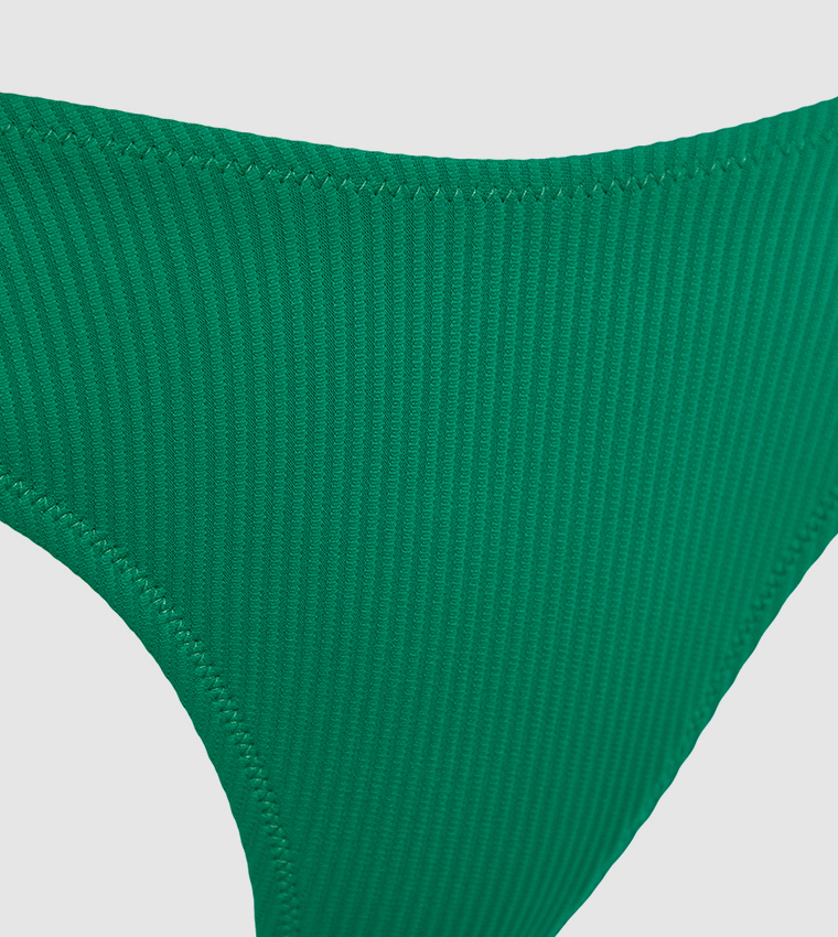 Buy Trendyol Ribbed Bikini Bottom In Green | 6thStreet Kuwait