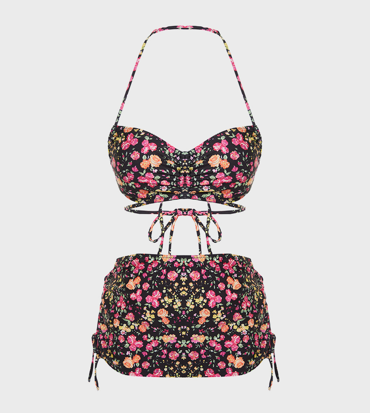 Buy Trendyol Floral Patterned Bikini Set In Multiple Colors | 6thStreet UAE