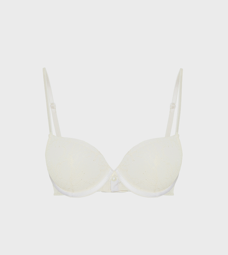 Buy Trendyol Lace Detailed Covered Bra In White | 6thStreet Qatar