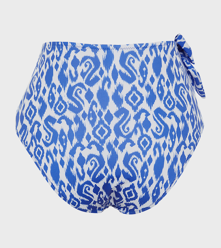 Buy Trendyol Ethnic Patterned Belted Tie Up Detail Bikini Bottom In ...