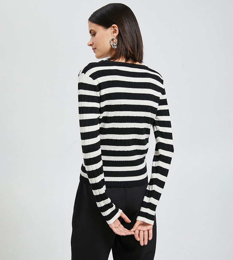 Buy Koton Striped Long Sleeves Sweater In Multiple Colors | 6thStreet UAE