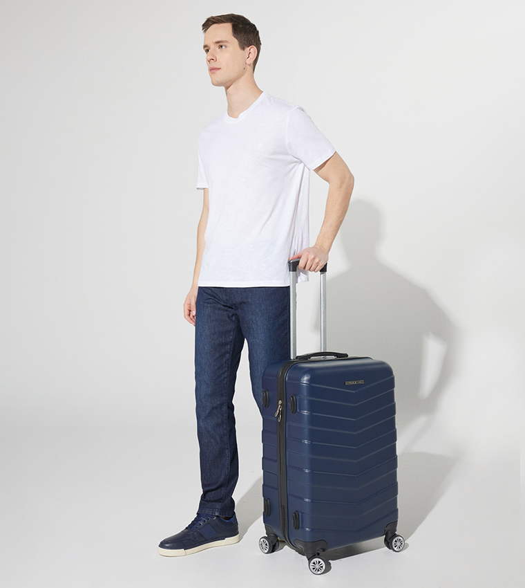 Buy ALTINYILDIZ CLASSICS Hard Shell Trolley Medium In NAVY BLUE ...
