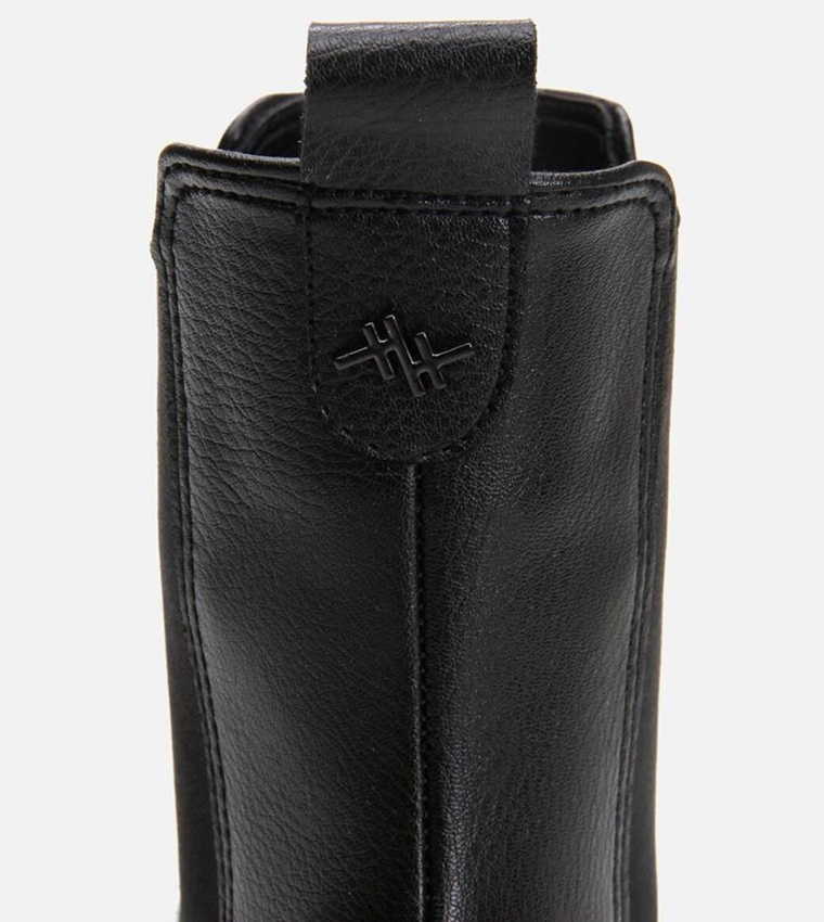 Buy Yaya By Hotiç Textured Chelsea Boots In Black | 6thStreet UAE