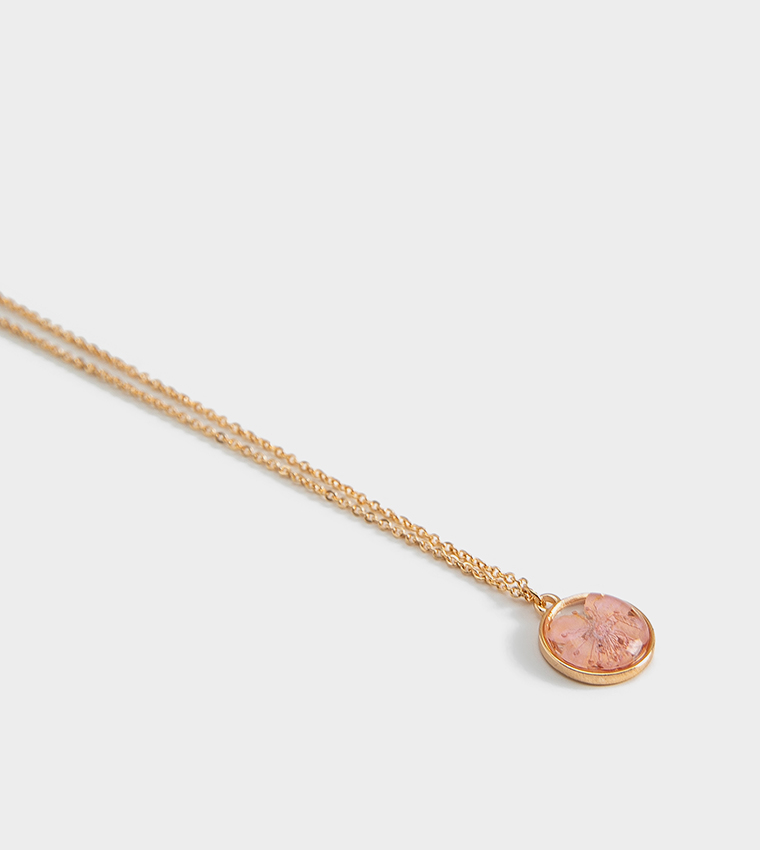 Buy Koton Flower Detail Necklace In Yellow | 6thStreet UAE