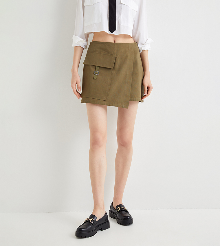 Buy Koton Cargo Mini Skort In Green | 6thStreet UAE