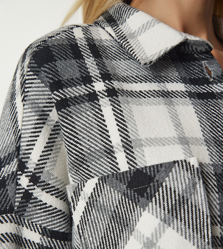 Buy Happiness İstanbul Plaid Oversized Lumberjack Shacket In Multiple ...