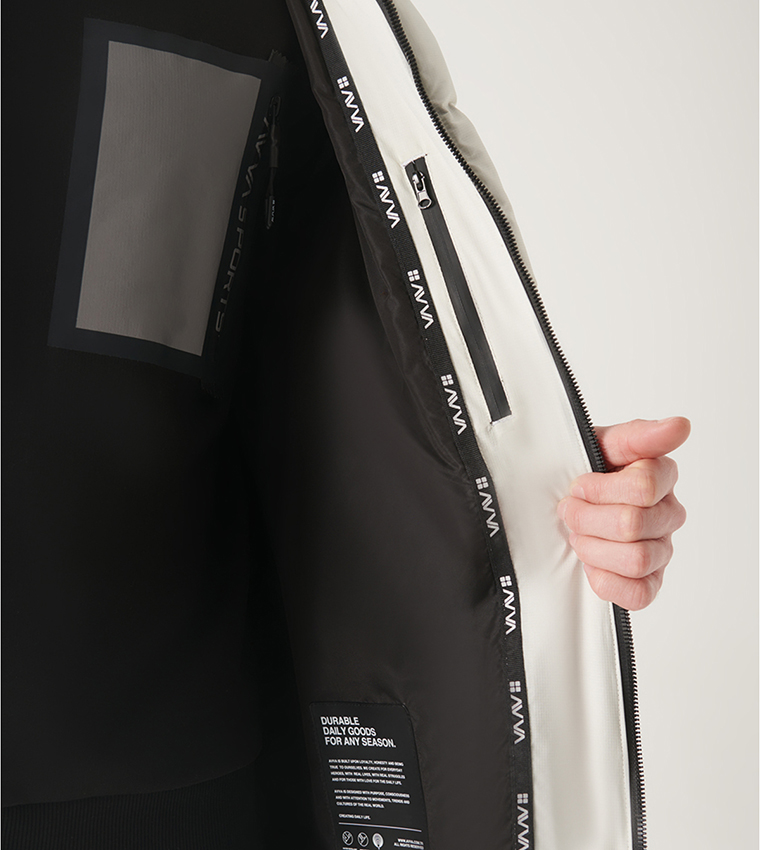 Buy Avva Quilted Longline Puffer Jacket In White | 6thStreet Qatar