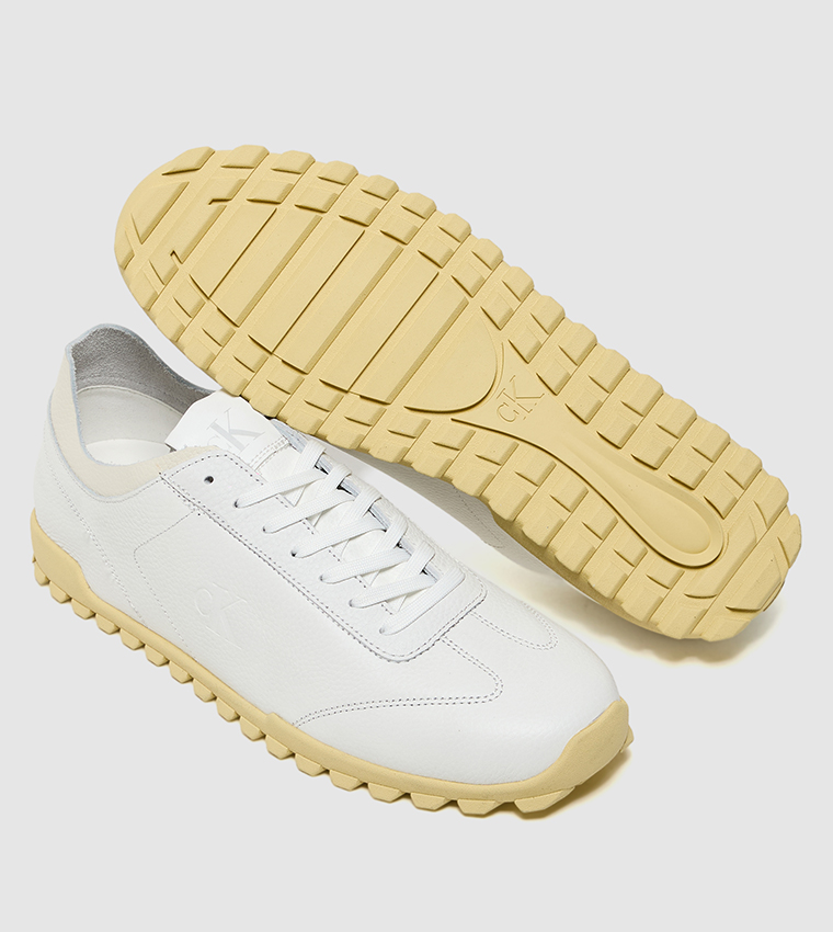 Buy Calvin Klein Jeans LOW PROFILE Runner Sneakers In White | 6thStreet ...