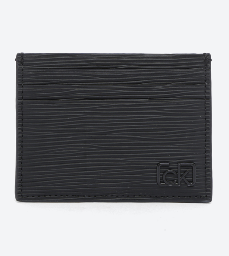 Buy Calvin Klein Leather Wallet For Men Black In Black | 6thStreet Kuwait
