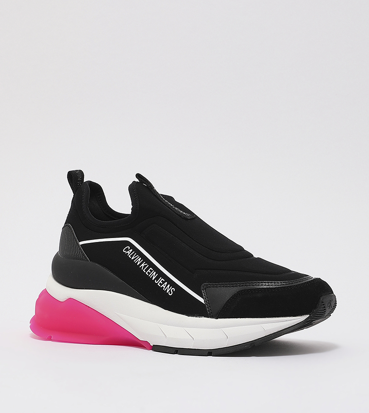 Buy Calvin Klein Wedge Sporty Slip On Shoes In Black | 6thStreet Oman
