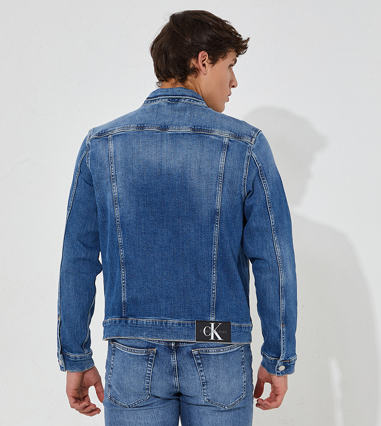 Buy Calvin Klein Modern Essential Denim Jacket In Blue | 6thStreet UAE