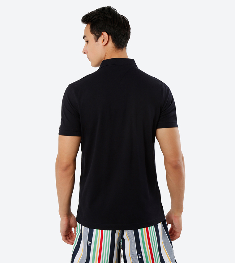 Buy Tommy Hilfiger Icon Mini Badge Regu Short Sleeves Polos Desert Sky ...