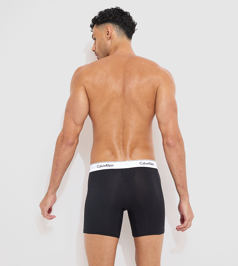 Buy Calvin Klein Pack Of 3 Logo Waistband Trunks In Multiple Colors ...