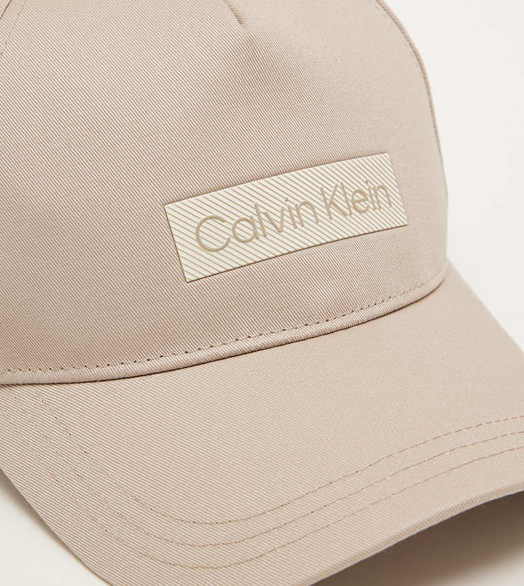 Buy Calvin Klein Logo Detail Baseball Cap In Beige | 6thStreet Saudi Arabia