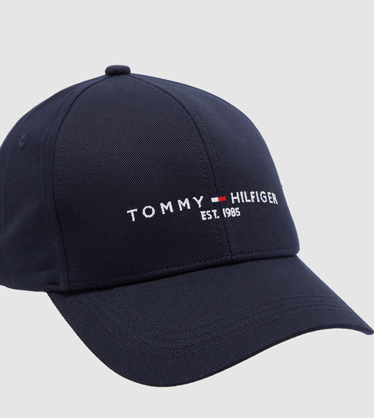 Buy Tommy Hilfiger Tommy Hilfiger Established 1985 Logo Cap In Blue ...