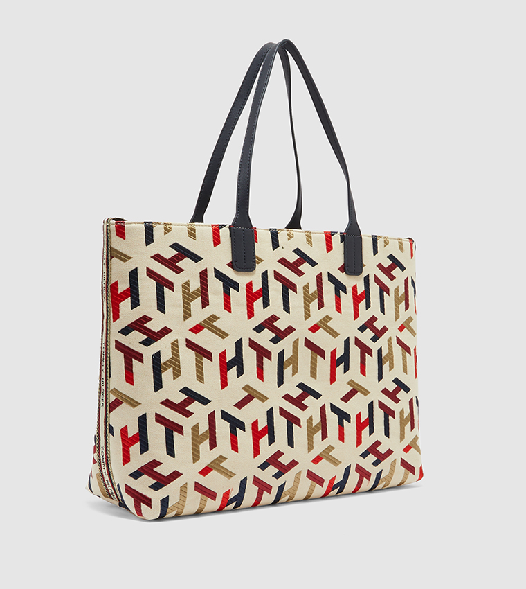 Buy Tommy Hilfiger Iconic Monogram Embroidery Tote In Multiple Colors | 6thStreet UAE