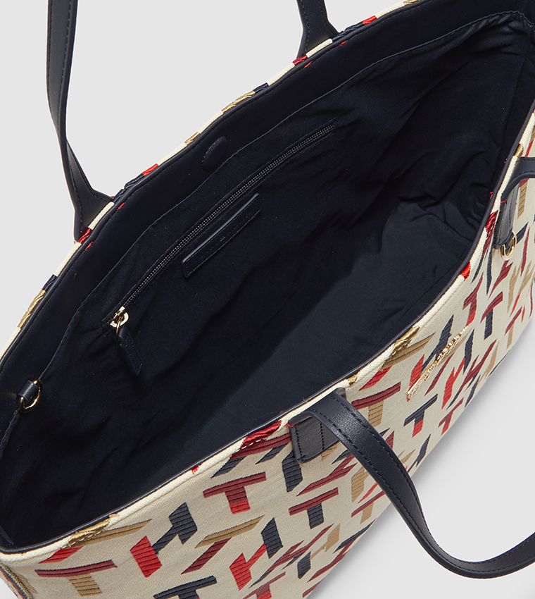 Buy Tommy Hilfiger Iconic Monogram Embroidery Tote In Multiple Colors | 6thStreet UAE