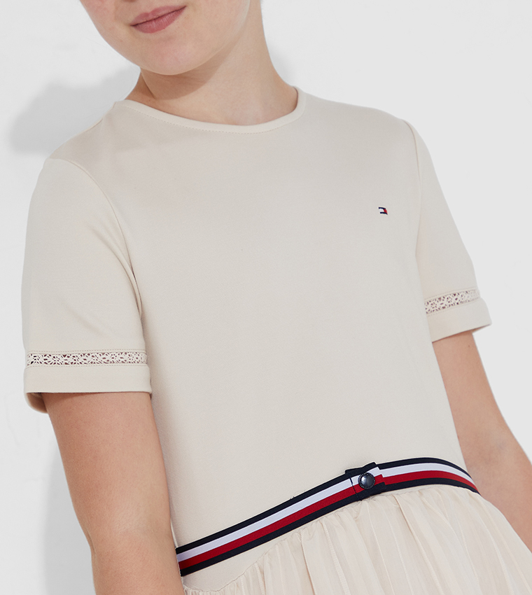 Buy Tommy Hilfiger Combi Dress Short Sleeve In Grey | 6thStreet Bahrain