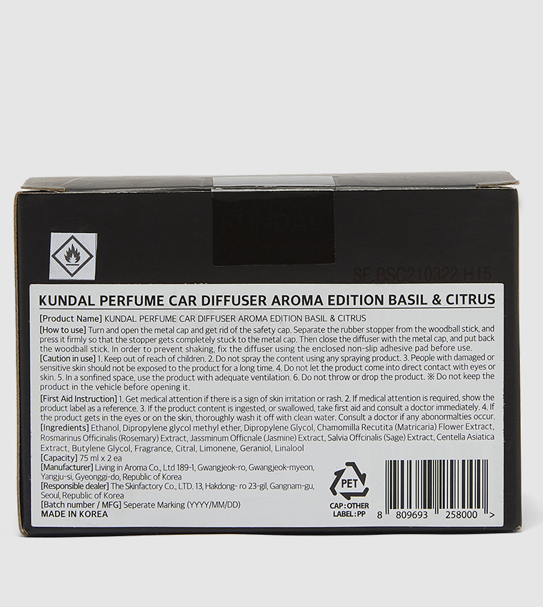 Buy Kundal Car Diffuser 75 Ml 2Ea Basil & Citrus In Multiple Colors | 6thStreet UAE