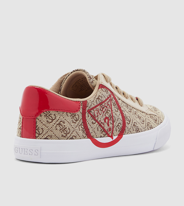 Buy Guess Low Top Sneakers Brown In Brown | 6thStreet Kuwait
