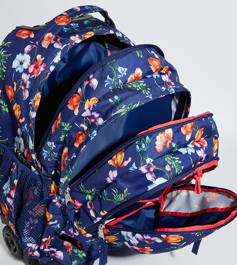 Buy Jansport Printed Trolley Backpack In Blue | 6thStreet UAE