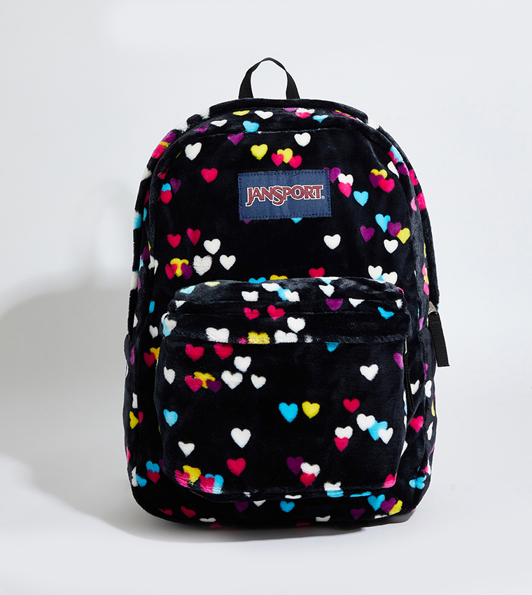 Buy Jansport Printed Zip Closure Backpack In Black | 6thStreet UAE