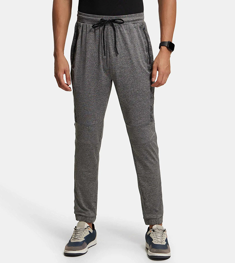 Buy Jockey MOVE Printed Slim Fit Joggers In Grey | 6thStreet UAE