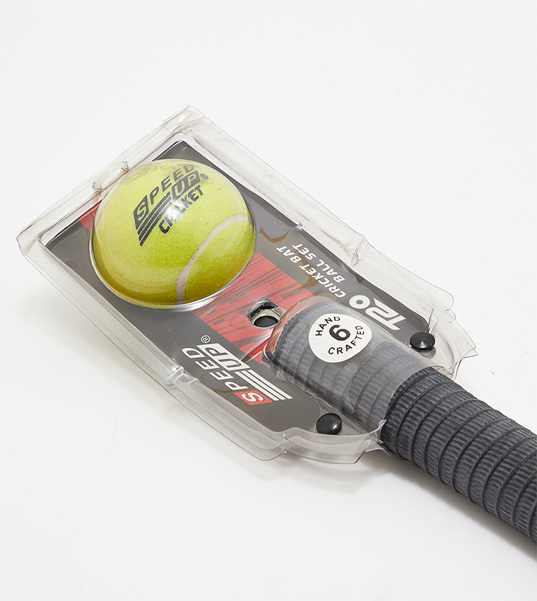 Buy R&B Kids Speed Up T 20 Wooden Cricket Bat And Ball In Black ...